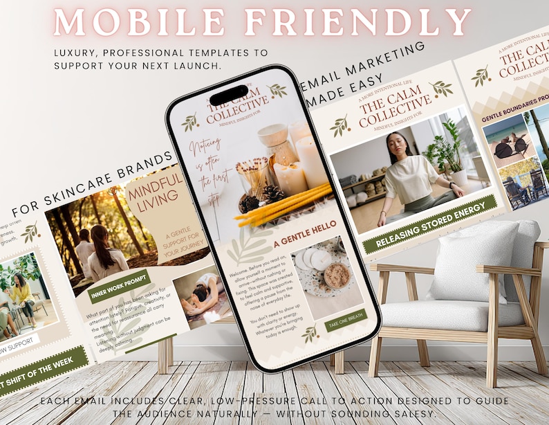 Mindfulness Newsletter Template Canva | Self Care Email Design for ...