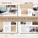 Editable Newsletter Template: 4-page Company Newsletter (digital ...