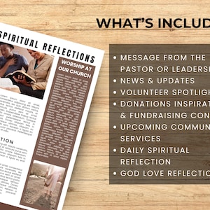 Church Newsletter Template: Modern 4-page Design (canva Editable ...