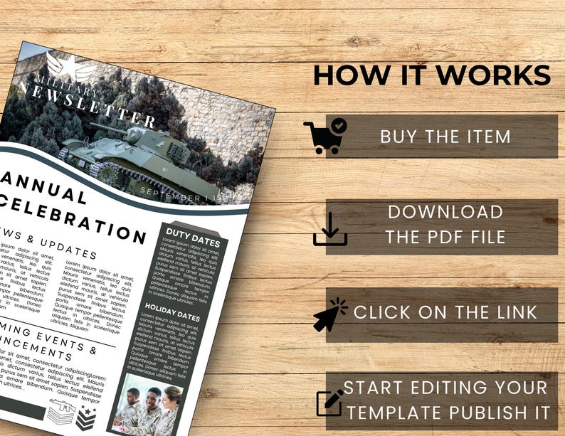 Military Newsletter Template, Email Marketing Newsletter, Canva ...