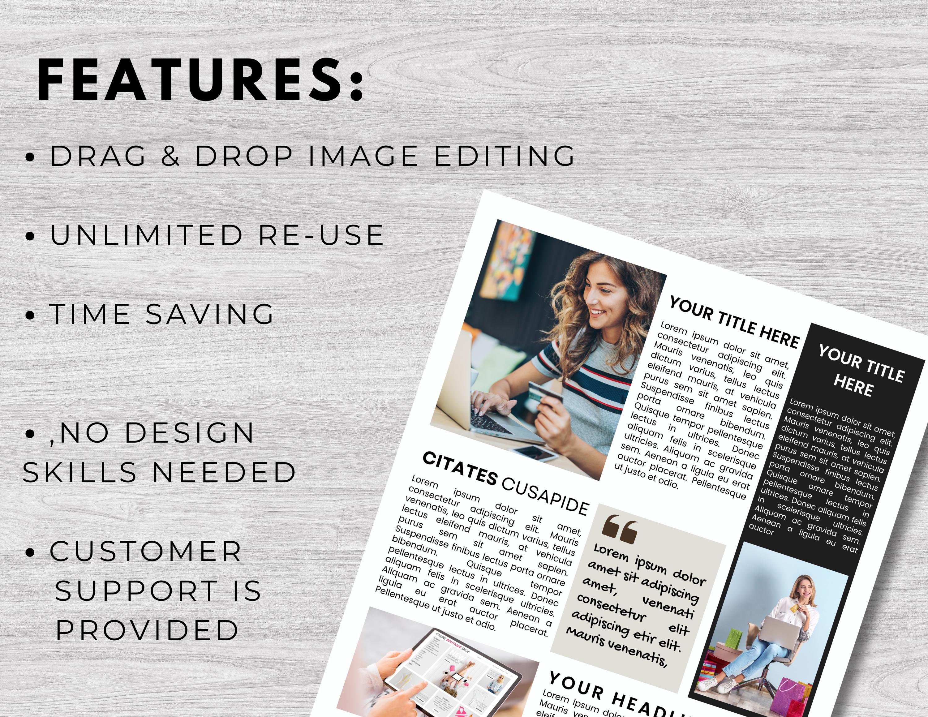 2 Page Newsletter Canva Template, Business Newsletter, Email Marketing ...