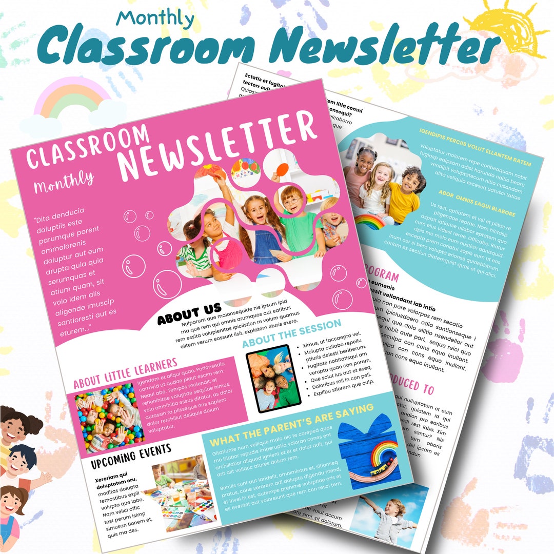 Editable Newsletter Template, Classroom Newsletter, Email Newsletter ...