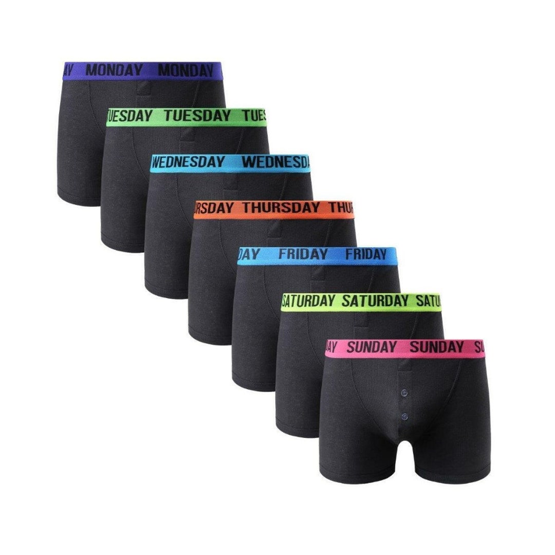 Men's Days of the Week Boxer Shorts Comfort Fit Boxers Underwear Trunk ...