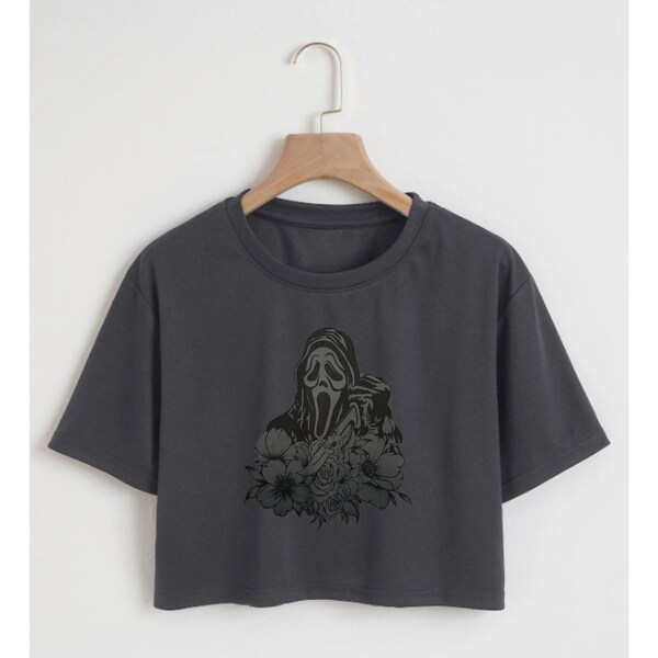 Ghost Face Crop Top - Etsy