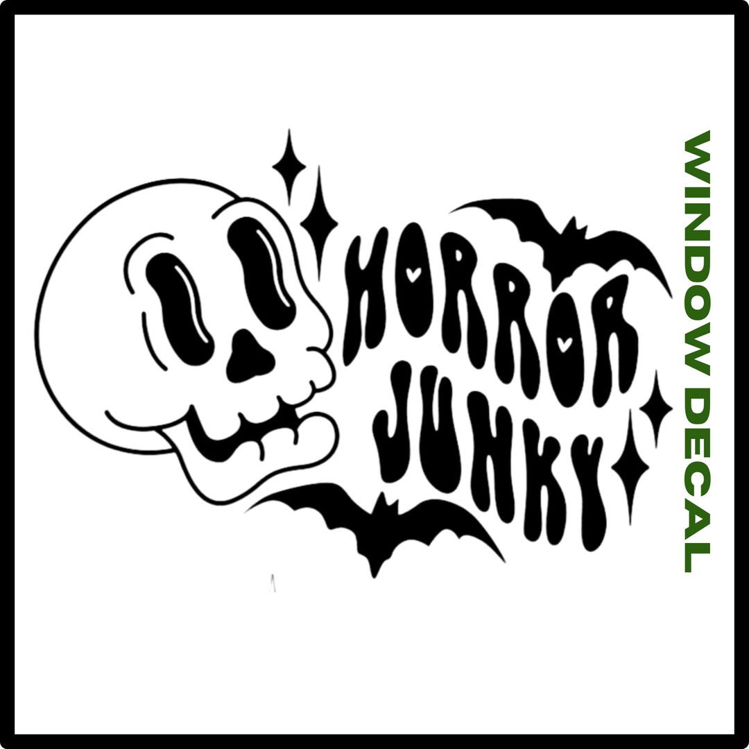 Horror Junky Car Window Decal Halloween Skull - Etsy