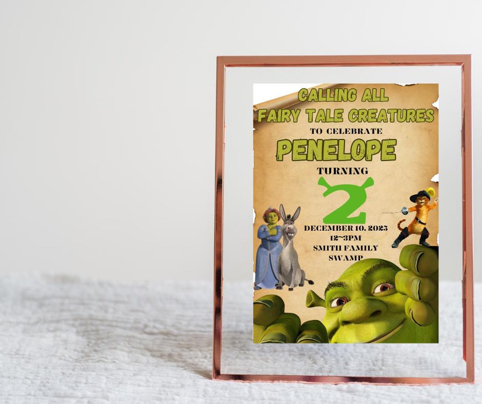 Shrek 2nd Birthday Invitation: Editable Swamp Theme Party (instant ...