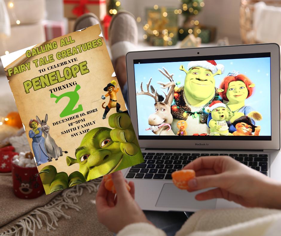 Shrek 2nd Birthday Invitation: Editable Swamp Theme Party (instant ...