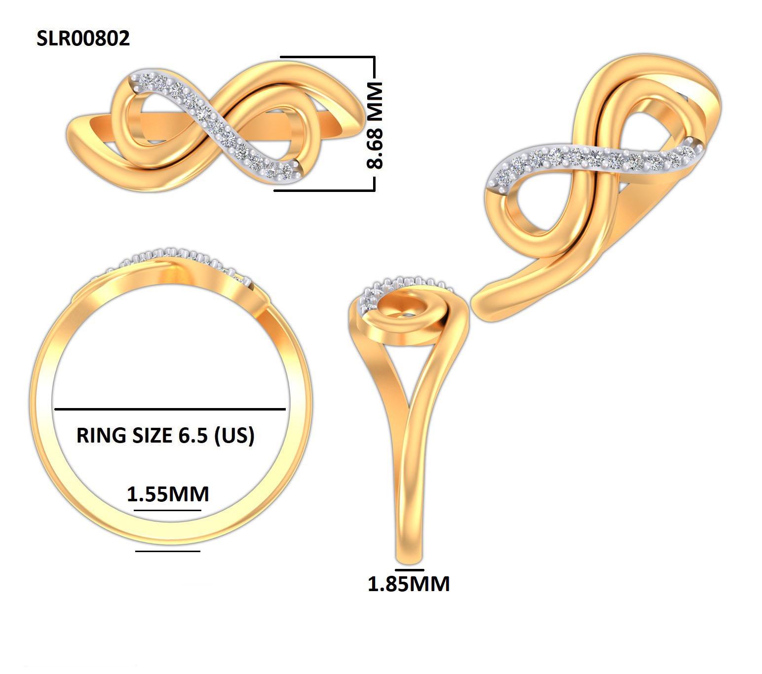 Diamond Infinity Band | Infinity Style Ring for Women | 10KT/14KT Gold ...