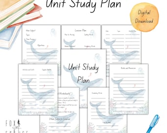 Unit Study Planner | Printable Unit Study | Homeschool Planner ...