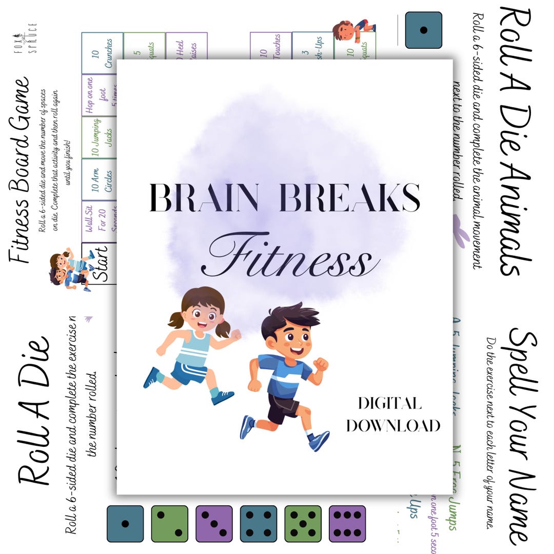 Brain Break Activities Fitness-movement Breaks Physical Activity - Etsy