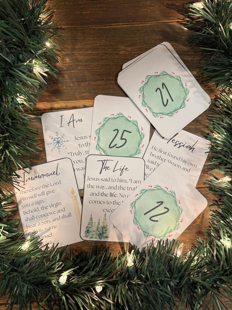 Names of God Advent Cards- Christian Advent Cards-countdown to ...