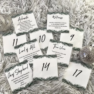 Names of God Advent Cards- Christian Advent Cards-countdown to ...