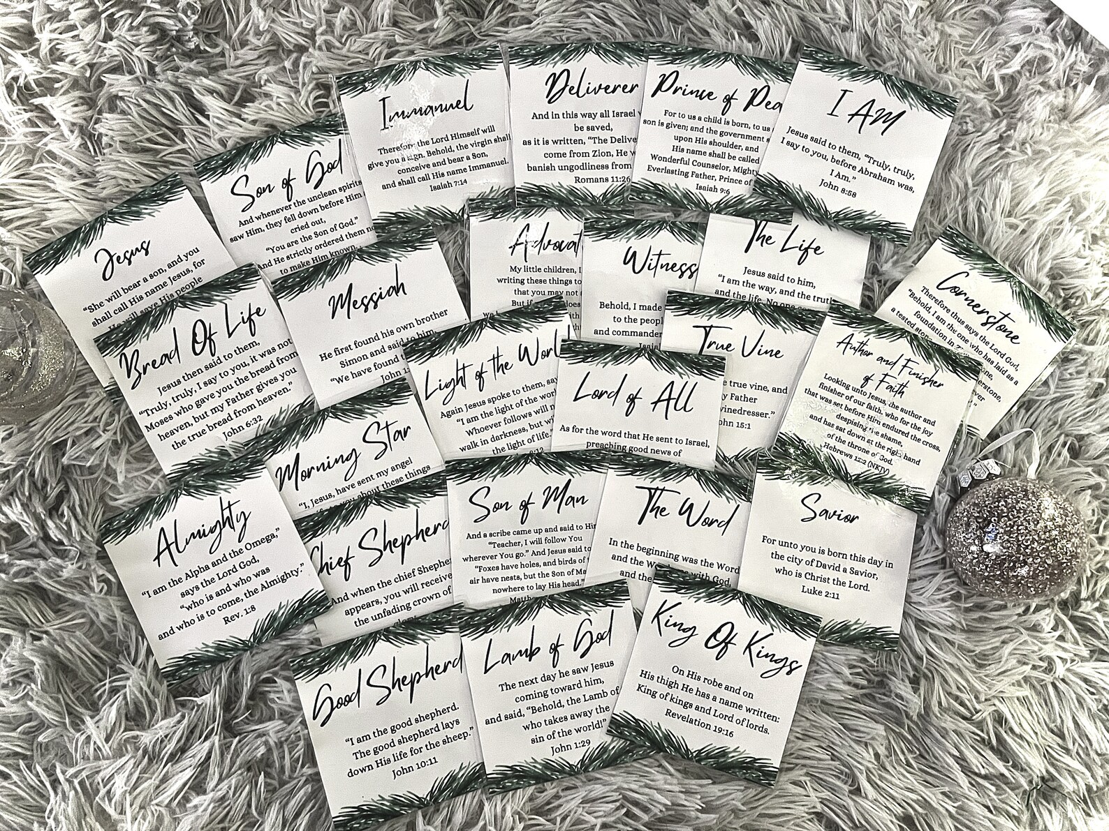 Names of God Advent Cards- Christian Advent Cards-countdown to ...