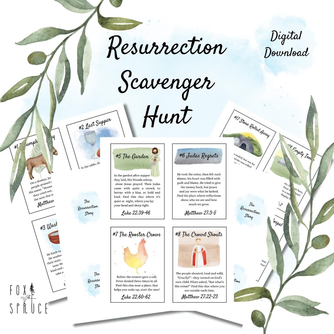 Resurrection Scavenger Hunt Easter Scavenger Hunt - Etsy