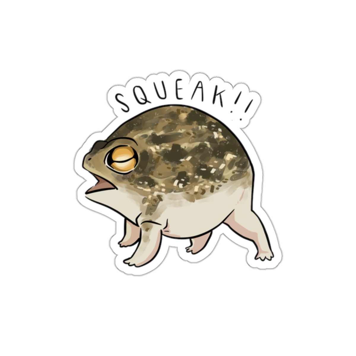 Cute Desert Rain Frog Sticker, Funny Animal Meme Sticker, Water-bottle ...