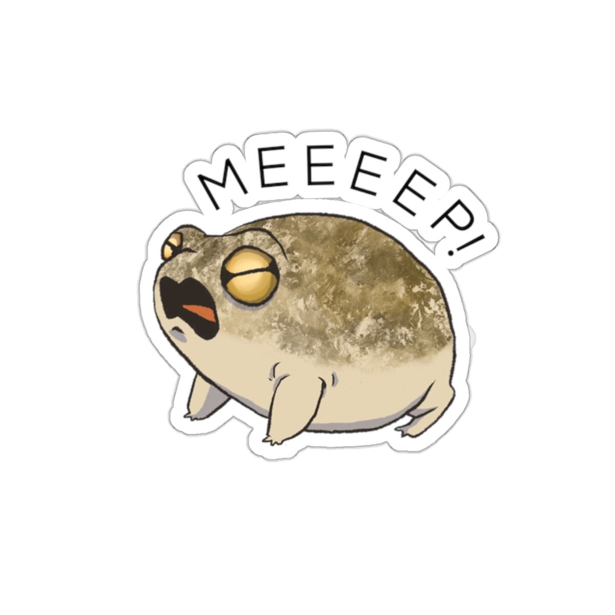 Cute Desert Rain Frog Sticker, Funny Animal Meme Sticker, Water-bottle ...