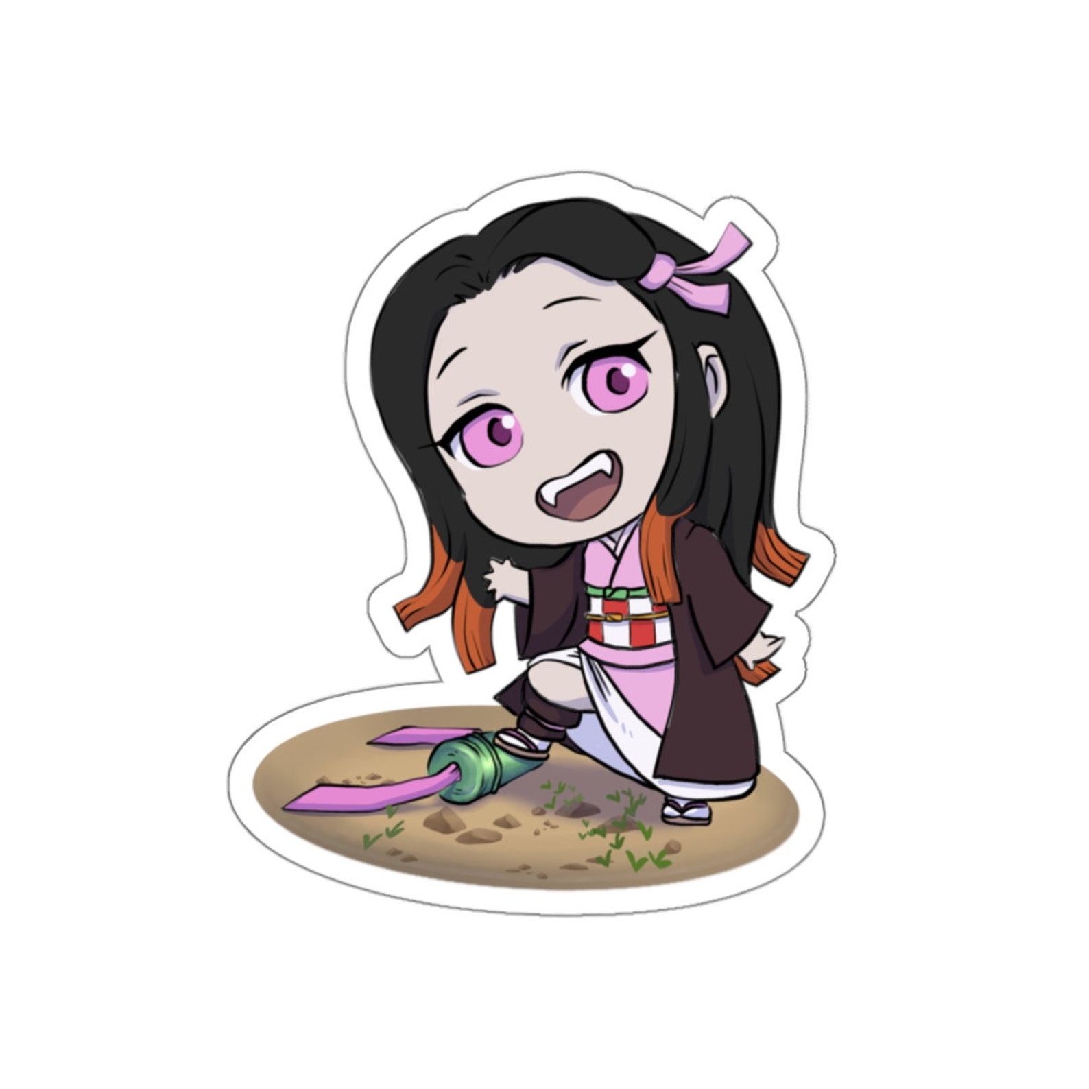 Nezuko, Demon Slayer Sticker, Anime Sticker, Nezuko Kamado, Kimetsu No ...