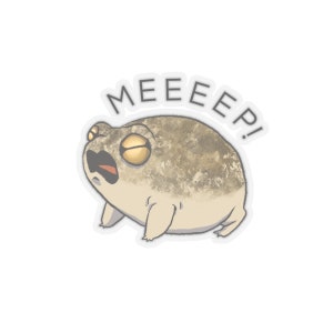 Cute Desert Rain Frog Sticker, Funny Animal Meme Sticker, Water-bottle ...