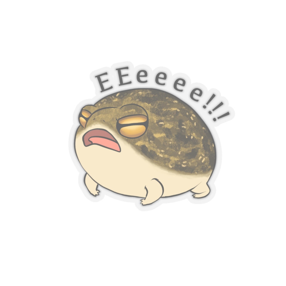 Cute Desert Rain Frog Sticker, Funny Animal Meme Sticker, Water-bottle ...