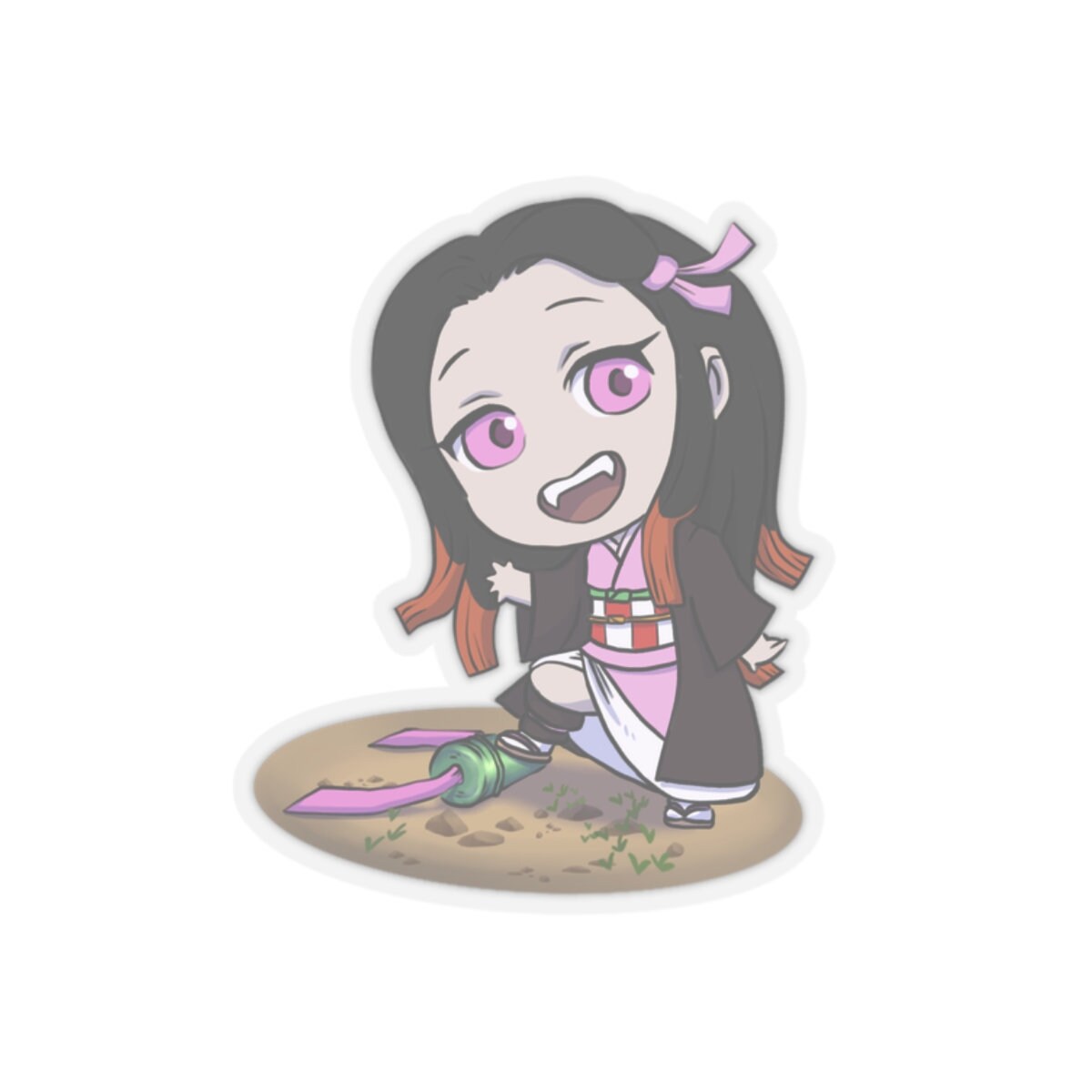 Nezuko, Demon Slayer Sticker, Anime Sticker, Nezuko Kamado, Kimetsu No ...