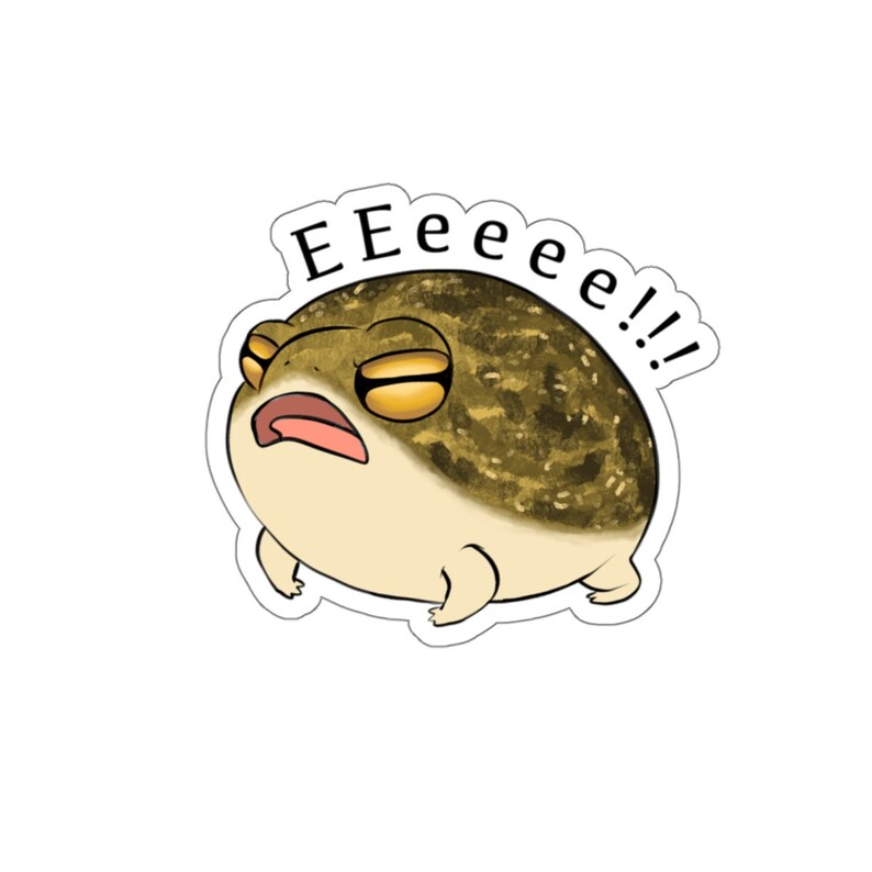 Cute Desert Rain Frog Sticker, Funny Animal Meme Sticker, Water-bottle ...
