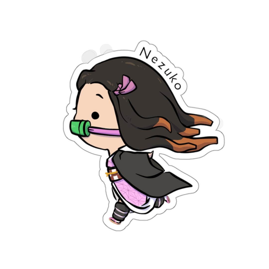 Nezuko, Demon Slayer Sticker, Anime Sticker, Kimetsu No Yaiba, Water ...