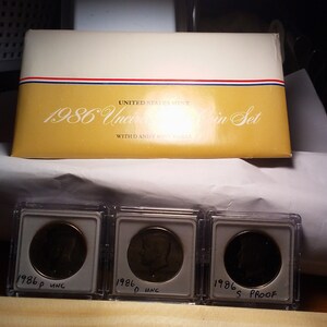 1986 Mint Set & 3 Kennedy Half - Etsy