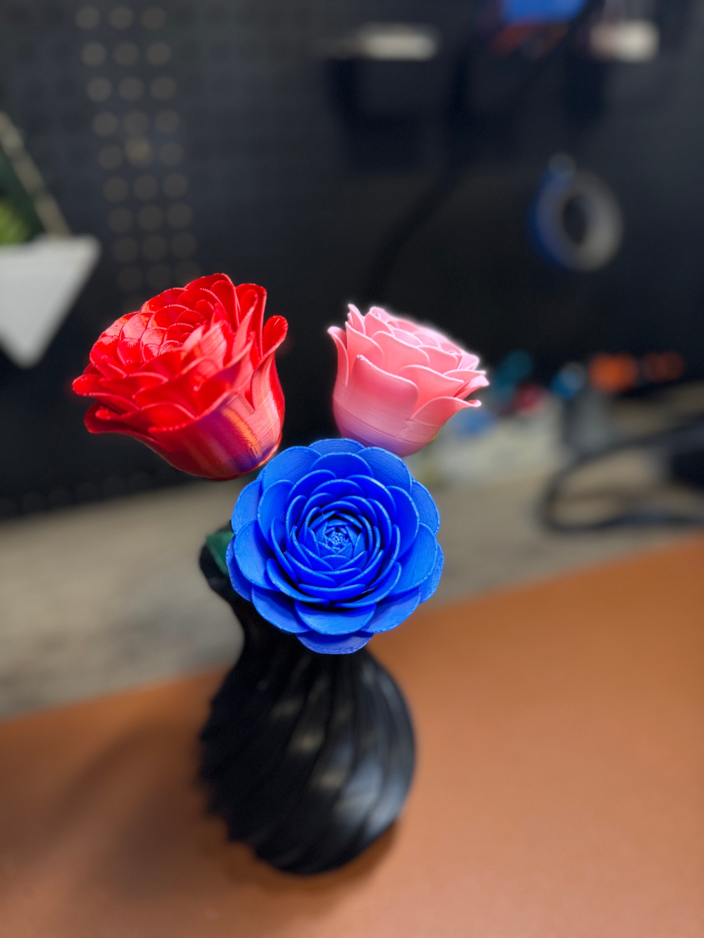 3d-printed Flower Bouquet With Vase - Etsy