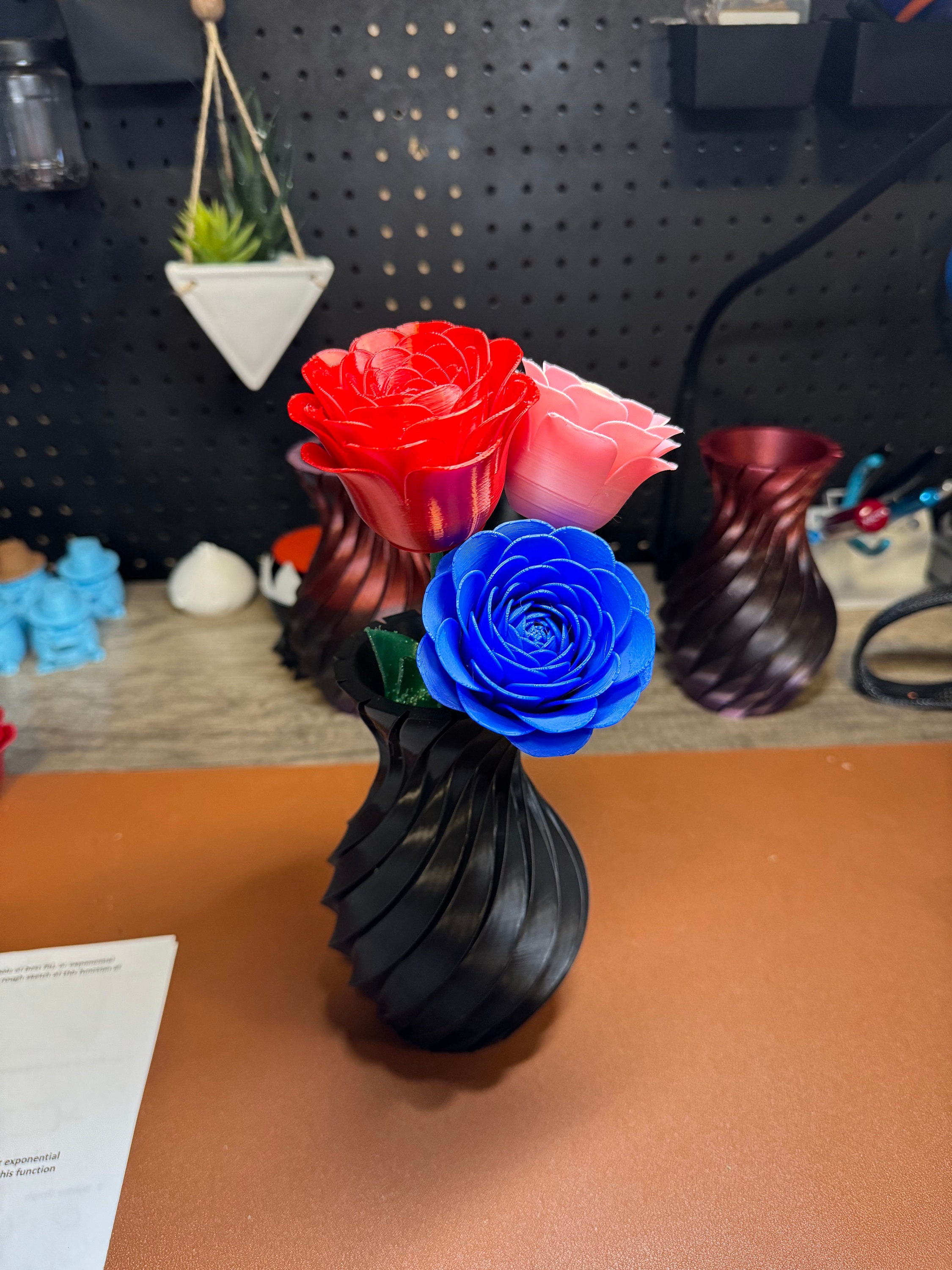 3d-printed Flower Bouquet With Vase - Etsy