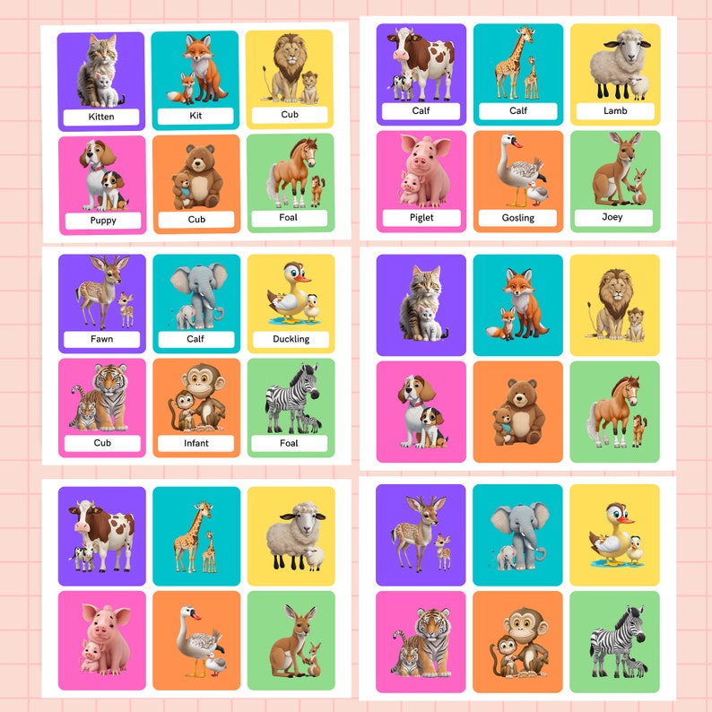 Animals Flash Cards, Animals Printable Cards, Preschool Animals Flash ...