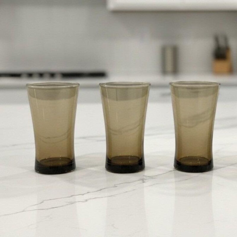 Linden Mocha Glassware - Etsy