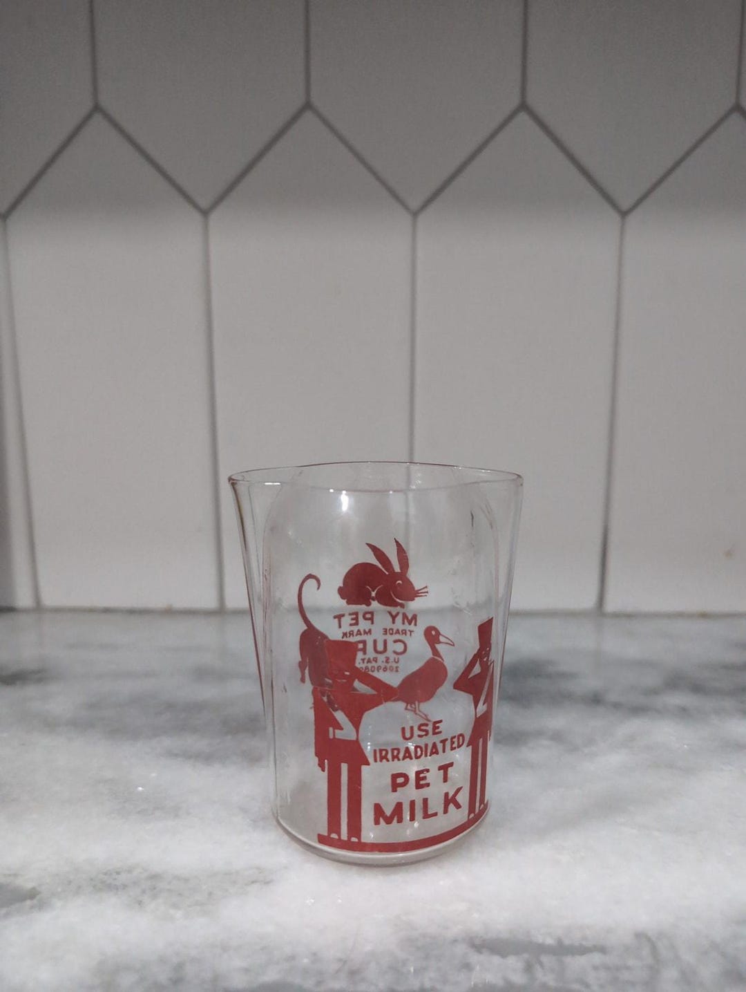 Irradiated Pet Milk Dispenser, Red Measuring Cup With 2 Spouts, Animal ...