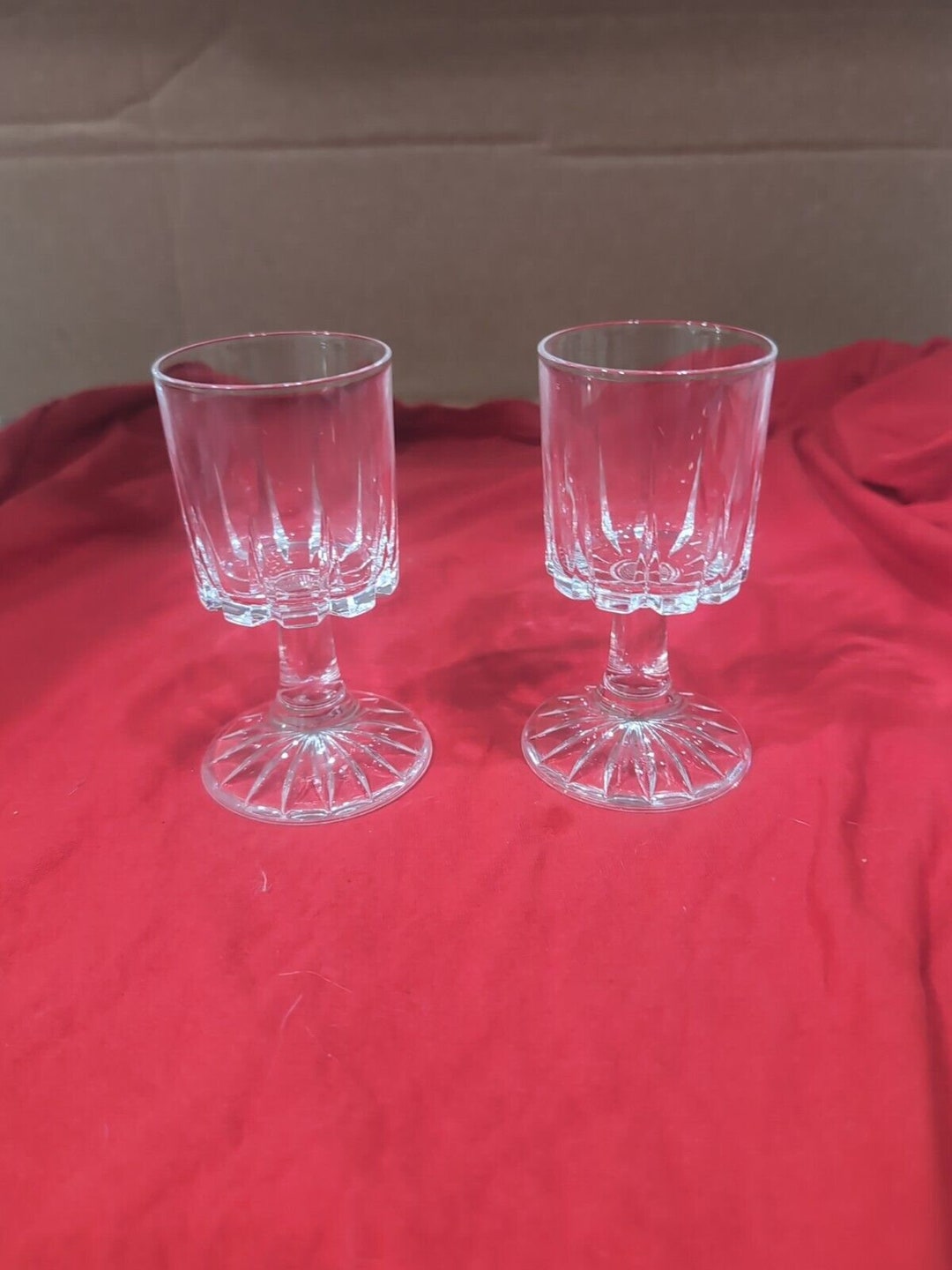 Royal Crystal Rock Goblets, RCR Zeus Crystal Water Glasses, Vertical ...