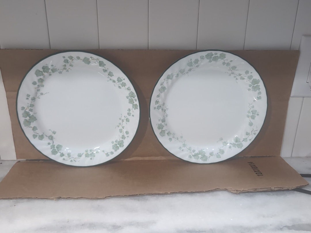 Corelle Callaway Green Leaves Dinner Plate, Swirl Rim Plate, Leaf ...