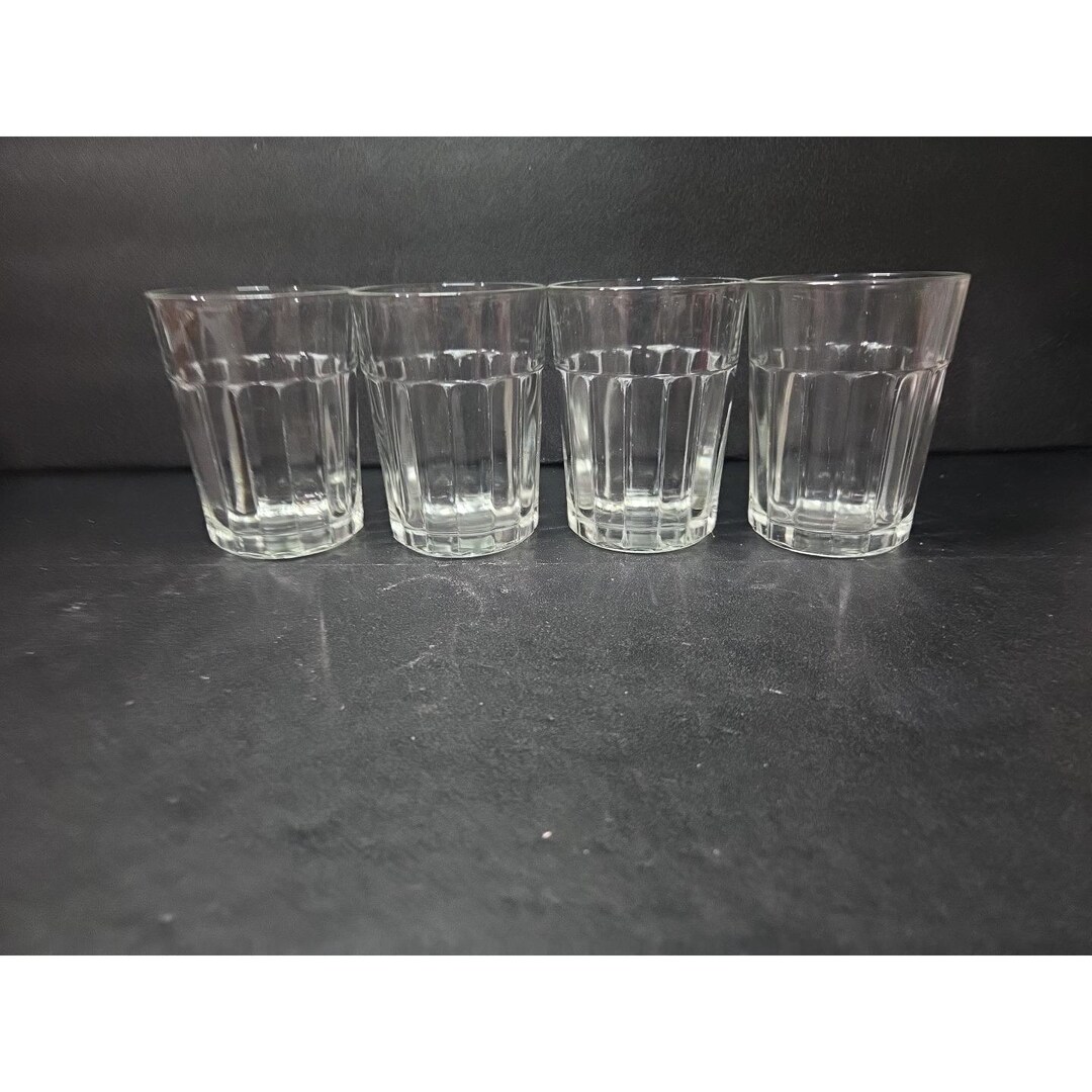 Viking Vertical Panels Glass Tumblers, Vintage Barware, Set of 4, 4 ...
