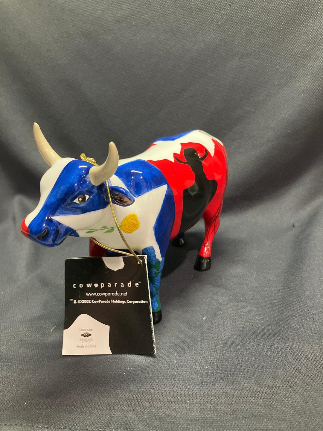 Cow Parade BR Yellow Rose Cow Figurine, Westland Giftware, Collectible ...