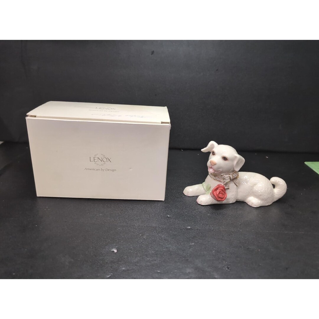 Lenox Labrador Porcelain Figurine, Valentine Puppy Dog, Lab Pup ...