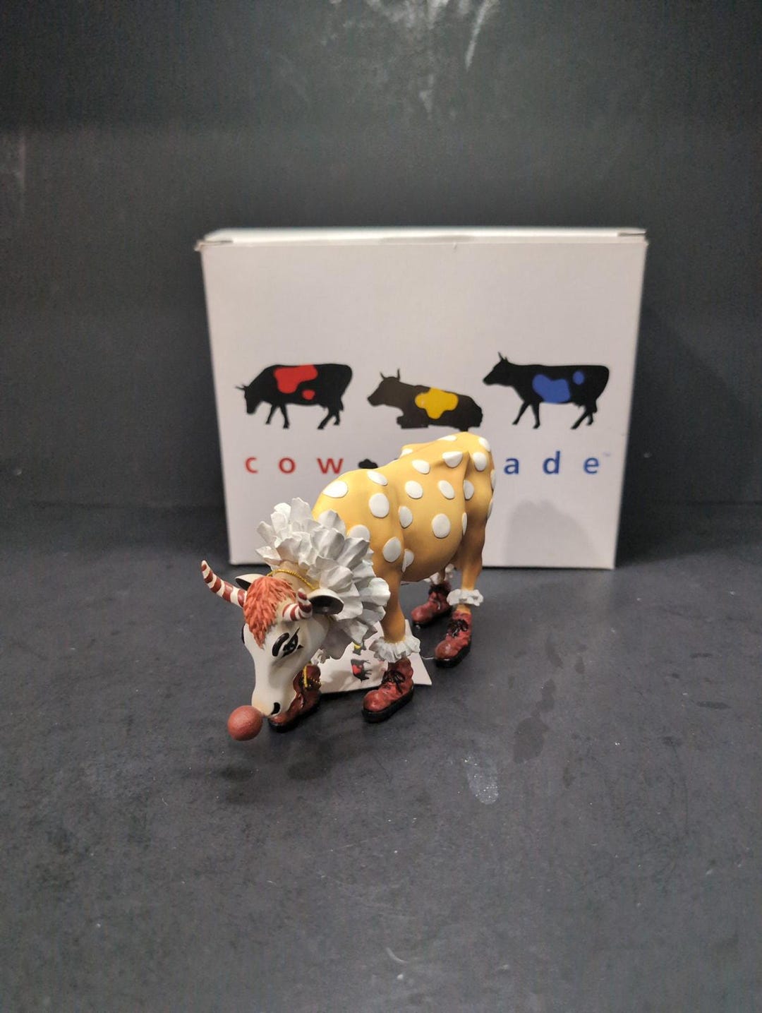 Cow Parade You Can't Have A Party Without A Clown Cow Figurine ...