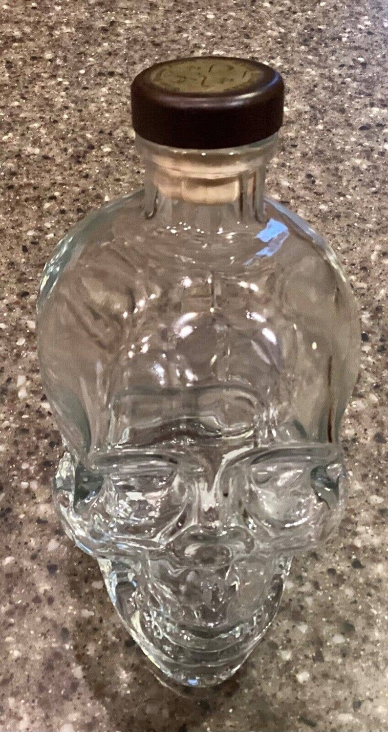 Triple Diamond Head Skull Vodka Glass Bottle 750ml Skeleton Liquorclear ...