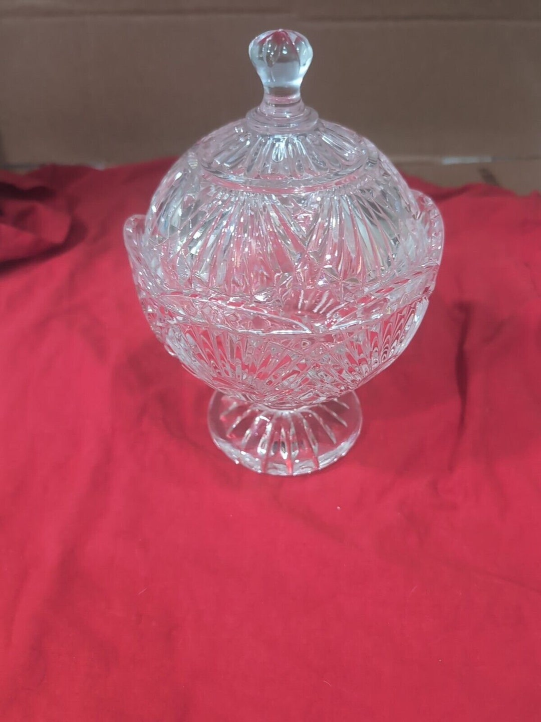 Godinger Shannon Crystal Candy Dish, Freedom Collection, Covered Candy ...