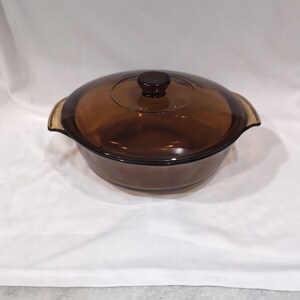 Anchor Hocking Glassware 1.5 Quart Amber Casserole Dish, Baking ...