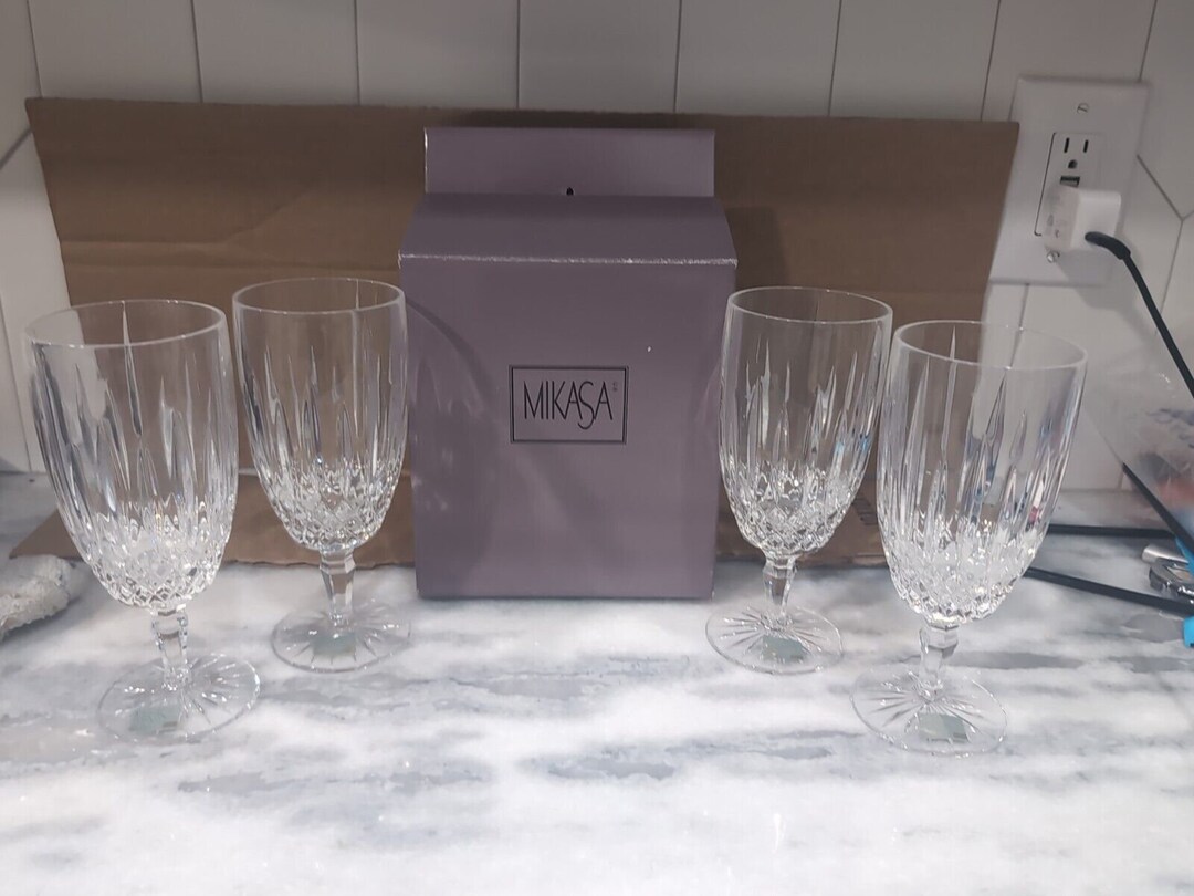Mikasa Old Dublin Iced Tea Glasses Boxed Set of 4, Elegant Glassware ...