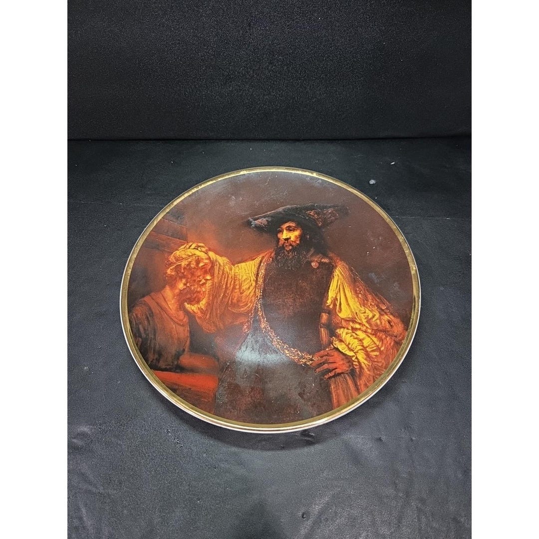 Rembrandt's Aristotle Contemplating the Bust of Homer Collectible Plate ...