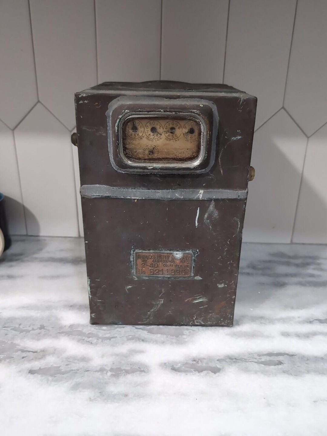 Vintage American Meter Co. Dry Gas Meter Decor, 1947 Albany NY ...