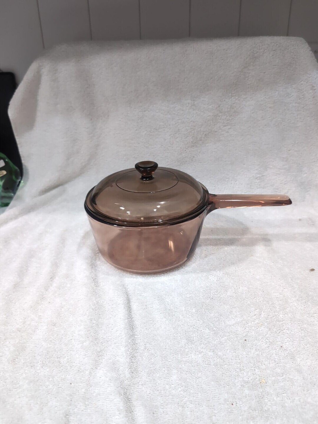 Pyrex Vision Ware Amber Corning 1.5 L Pot W/ Lid, Made in USA, Kitchen ...