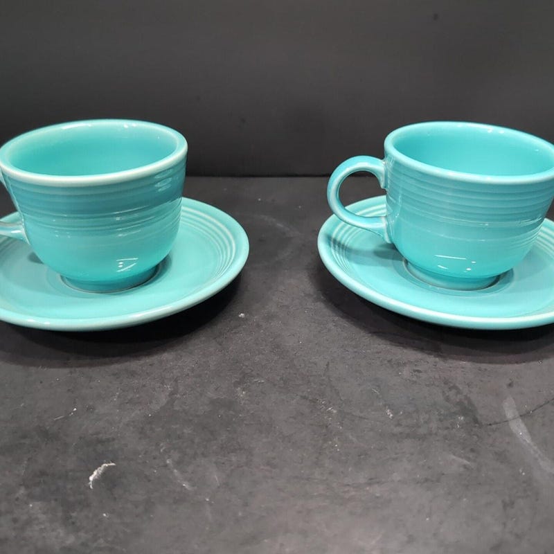 Turquoise Tea Cup - Etsy