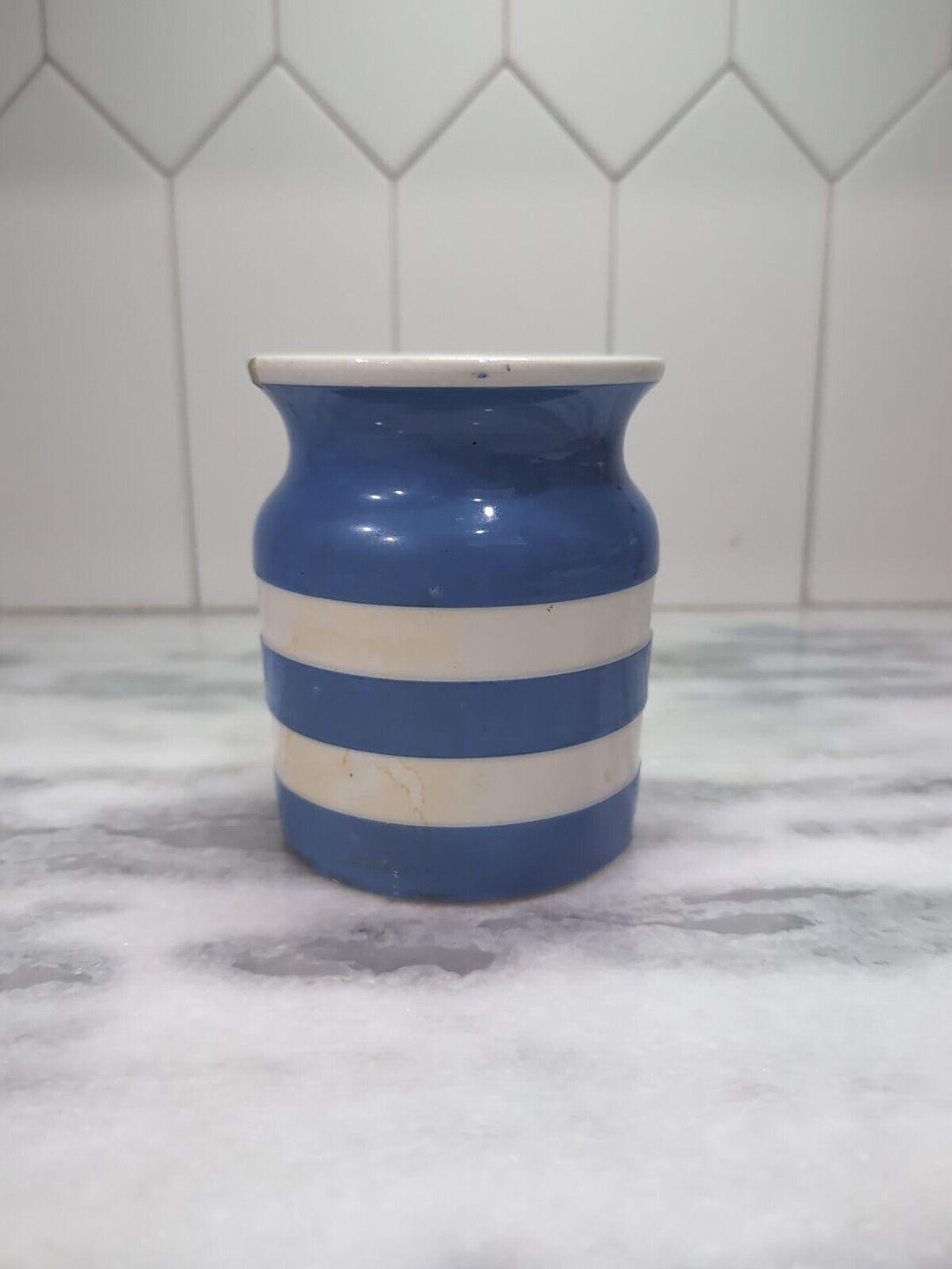TG Green Vintage Canister, Blue & White Jar, Cornishware 5 Jar, Kitchen ...