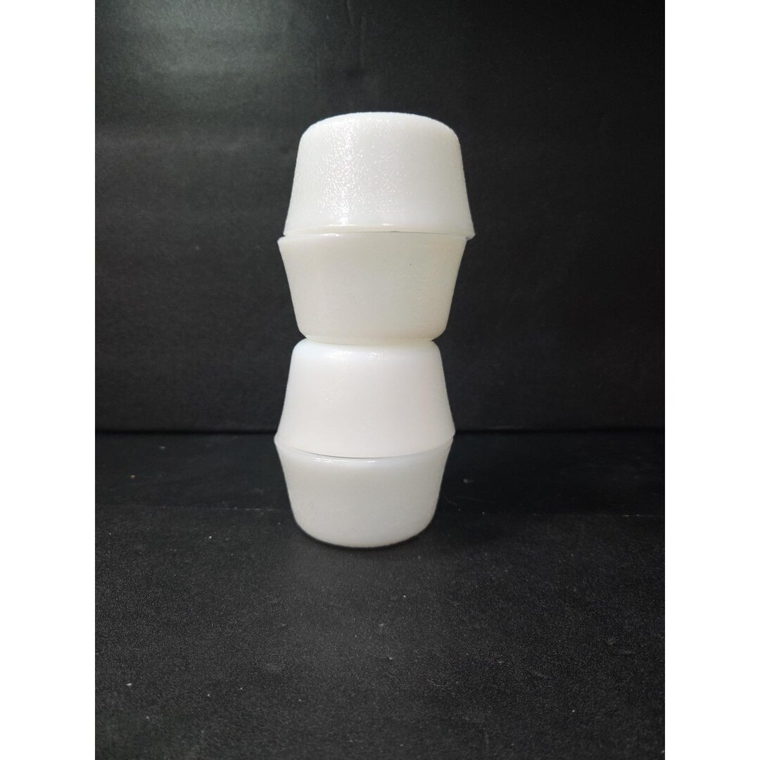Glasbake Custard Cups, White Milk Glass Ramekin, Set of 4 Prep Bowls ...