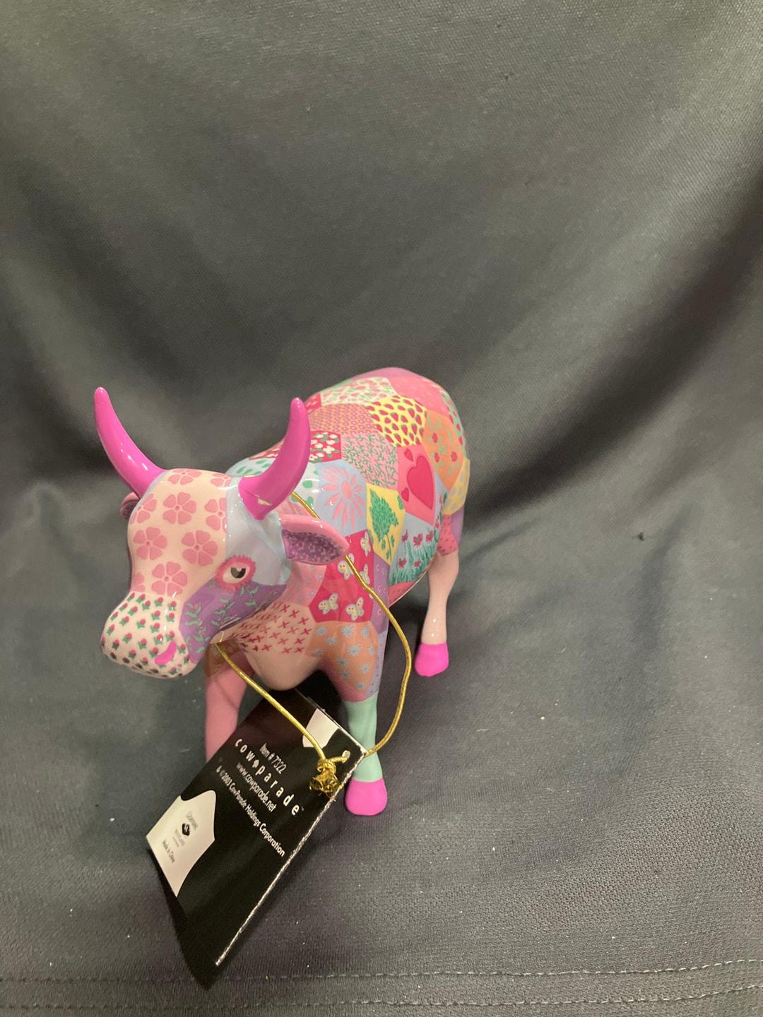 Cow Parade Pink Patchwork Cow Figurine, Westland Giftware, Collectible ...