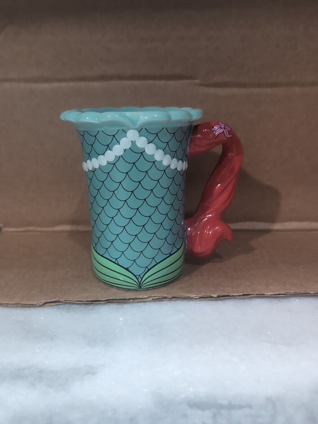 Disney's the Little Mermaid Ariel Mermaid Tall Coffee Mug Autograph ...